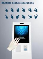 China 21.5 Inch Bank Queuing L Type Vertical Self Service Digital Signage Touch Screen Interactive Information Kiosk for sale