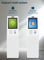 China 21.5 Inch Bank Queuing L Type Vertical Self Service Digital Signage Touch Screen Interactive Information Kiosk for sale