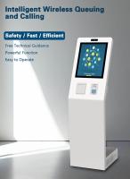 China 21.5 Inch Bank Queuing L Type Vertical Self Service Digital Signage Touch Screen Interactive Information Kiosk for sale