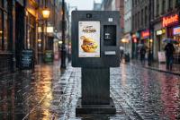 China 24 Inch Outdoor Waterproof Self Service Kiosk with 1500nits High Brightness and QR Scanner Thermal Printer for sale