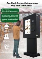 China 24 Inch Outdoor Waterproof Self Service Kiosk with 1500nits High Brightness and QR Scanner Thermal Printer for sale