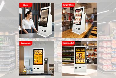 China 24 Hotel Self-Service Kiosk with NFC Card Dispenser & QR Reader & Thermal Printer for sale