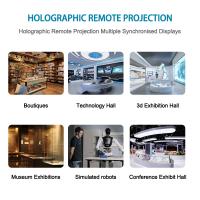 China 3D Holographic AI Digital Human Reception Robot Interactive Voice Wakeup Speech Recognition Guide Robot for Mall Bank Airport Lobby for sale