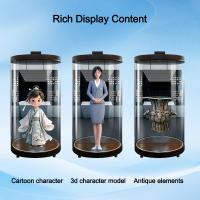 China 3D Holographic AI Digital Human Reception Robot Interactive Voice Wakeup Speech Recognition Guide Robot for Mall Bank Airport Lobby for sale
