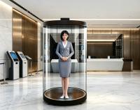 China 3D Holographic AI Digital Human Reception Robot Interactive Voice Wakeup Speech Recognition Guide Robot for Mall Bank Airport Lobby for sale