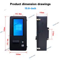 China 15.6 Inch Outdoor Self Service Kiosk with QR Code Scanner and 80mm Thermal Printer for sale