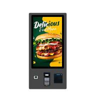 China Wall Hanging Self Service Kiosk 32 Inch Display with QR Code Scanner Thermal Printer and POS System Perfect for Fast Food Chains and Restaurant for sale