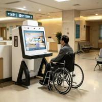 China ADA Compliant Wheelchair Accessible 21.5 Inch Touchscreen Self Service Kiosk Interactive Terminal for sale