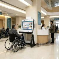 China ADA Compliant Wheelchair Accessible 21.5 Inch Touchscreen Self Service Kiosk Interactive Terminal for sale