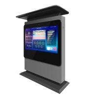 China 55 Inch Outdoor Digital Signage Touch Screen Kiosk Totem Windows Android High Brightness Waterproof Advertising Display for sale