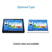 China 10.1 Inch Capacitive Touch Android All In One Customer Satisfaction Evaluation Terminal for Indoor Table Standing Service Rating Feedback for sale