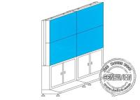 China 3.5mm Narrow Bezel Free Standing Digital Signage Full HD 1080i/1080P 50/60Hz for sale