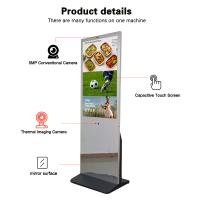 China 43 Inch Mirror Digital Display with Thermal Camera and PCAP Touch Screen Kiosk for sale