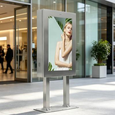 China 43 Inch 304 Stainless Steel IP65 Waterproof Outdoor Touch Digital Signage Kiosk Built-in WiFi Commercial Advertising Display Kiosk for sale
