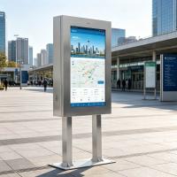 China 43 Inch 304 Stainless Steel IP65 Waterproof Outdoor Touch Digital Signage Kiosk Built-in WiFi Commercial Advertising Display Kiosk for sale