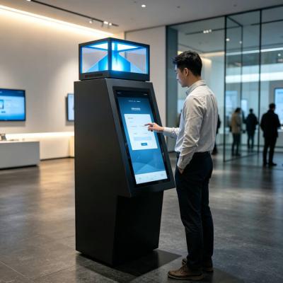 China All-in-One PC LCD Touch Screen 3D Hologram Transparent Showcase for Real Estate Marketing for sale