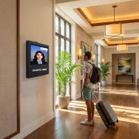 China 22 inch AI Avatar Digital Human Wall Mount Touch Screen with Camera Microphone for Meeting Room for sale