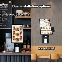 China 24 Inch PCAP Touch Screen Self Order Kiosk with Built-in Printer for Restaurants and Fast Food Stores for sale