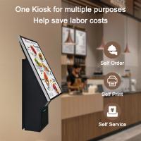 China 24 Inch PCAP Touch Screen Self Order Kiosk with Built-in Printer for Restaurants and Fast Food Stores for sale