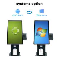 China 21.5 Inch Self Service Kiosk with QR Scanner and Built-in Thermal Printer for Cashless Payments for sale