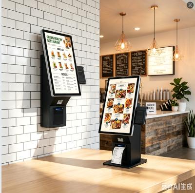 China 21.5 Inch Self Service Kiosk with QR Scanner and Built-in Thermal Printer for Cashless Payments for sale
