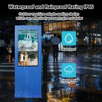 China IP65 Waterproof 2000 Nits Brightness Outdoor Digital Signage with Intelligent Thermal Cooling for Freestanding Touch Kiosk Advertising Display for sale