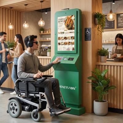 China 21.5 Inch Touch Screen Kiosk with Camera Microphone ADA Compliant Accessibility for Self Service Kiosk for sale
