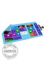 China Interactive Kiosk Multi Touch Screen Frame Foil / Film Transparent 43 Inch 1 Year Warranty for sale