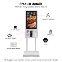 China 32-inch High-Brightness Self-Service Ordering Terminal with Braille-Embedded Tactile Keypad and ADA-Compliant Barrier-Free Design for sale