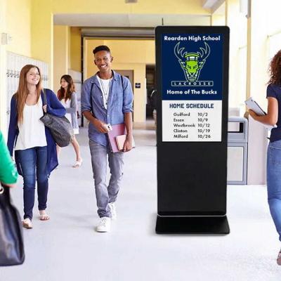 China 43 Inch Fully Black Infrared Touch Screen Digital Signage with Super Slim Design and Remote Control for Campus for sale