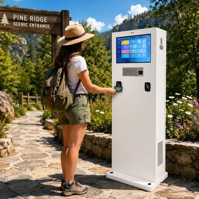 China 24 Inch 1500 Nits IP65 Waterproof Outdoor Self Service Kiosk with RFID and Keyboard for sale