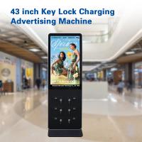 China 43 Inch HD Screen Digital Signage Kiosk with Lockable Charging Locker and Remote Advertising Management LCD Digital Display for sale
