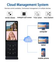 China 43 Inch HD Screen Digital Signage Kiosk with Lockable Charging Locker and Remote Advertising Management LCD Digital Display for sale