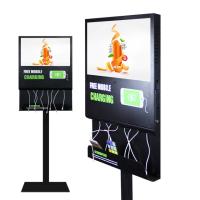 China Charging Kiosk Mobile Phone 21.5inch Advertising Screen Kiosk With Charging Wire Support Wifi for sale