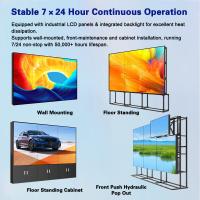 China 46 55 inch LCD Digital Signage Video Wall Screen with 500nits Brightness and Narrow Bezel 3.5mm Gap for Flexible Splicing for sale