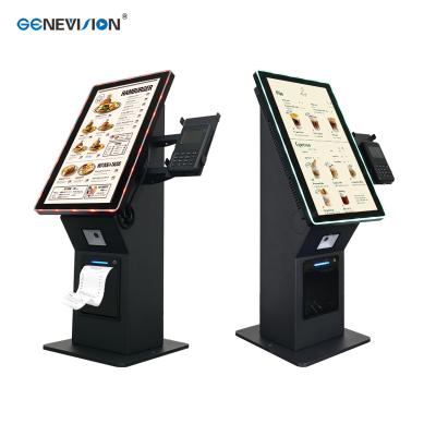 China 15.6 Inch Vertical HD Touch Screen Self Service Kiosk with Built-in 80mm Thermal Printer and Customizable Design for Fast Ordering and Payment for sale