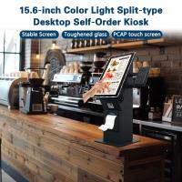 China 15.6 Inch Self Service Kiosk with RGB Edge Light and Built-in Receipt Printer for Food Ordering for sale