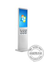 China PC Digitalfloor Standing Digital Signage Wireless Charging Station 32'' WIFI Touch Screen Kiosk for sale