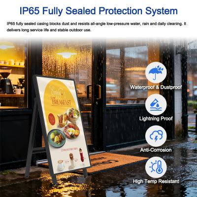 China IP65 Full Sealed Outdoor Digital Signage 1500 Nits High Brightness and Built-In Cooling System Advertising Digital Kiosk for sale