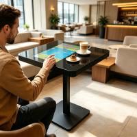 China 21.5 Inch Capacitive Touch Table with Multi-Gesture Support and Durable Metal Frame - Interactive Kiosk for Restaurants and Cafes for sale