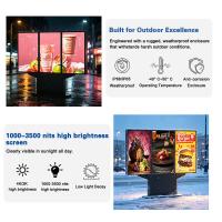 China 1000-3500nits Triple Screen Setup IP66 Outdoor Digital Signage Drive Through LCD Advertising Kiosk for sale