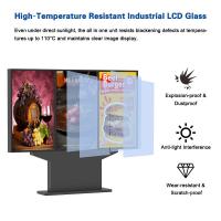 China 1000-3500nits Triple Screen Setup IP66 Outdoor Digital Signage Drive Through LCD Advertising Kiosk for sale