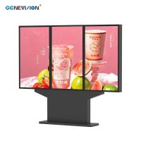 China 1000-3500nits Triple Screen Setup IP66 Outdoor Digital Signage Drive Through LCD Advertising Kiosk for sale