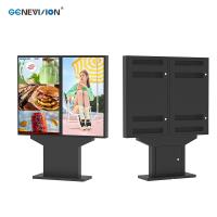China 55 Inch Outdoor Digital Signage with 3500 Nits High Brightness IP66 Waterproof Double Screens Advertising Display for sale