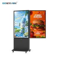 China Dual-Sided Battery Powered Outdoor Digital Signage with 14-Hour Runtime and Wheeled Movable Design for sale