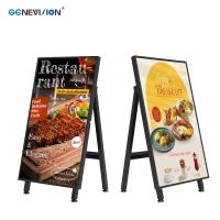 China Portable Outdoor Digital Signage 1500 Nits IP65 Waterproof A-Frame Digital Sandwich Board for Retail & Restaurant for sale