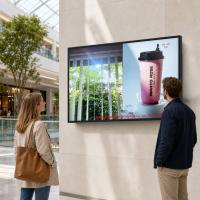 China 55 Inch 2500nits Wifi Digital Signage with Narrow Bezel and No Glass for Shop Window Display for sale