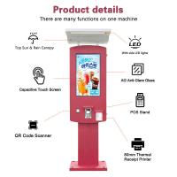 China 32 Inch IP65 Waterproof 2000 Nits Self Service Kiosk Outdoor Payment Kiosk with Canopy and LED Light for sale
