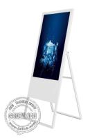 China 55 Inch Portable LCD Advertising Stand , 10 Point Wall Mounted Kiosk Touch Screen for sale