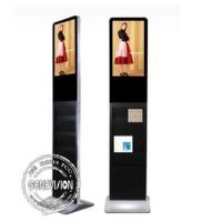 China Indoor Android Kiosk Digital Signage LCD Monitor Advertising 22 Inches With Newspaper Shelf for sale